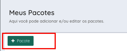 Como crio um Pacote? – AppBarber / AppBeleza